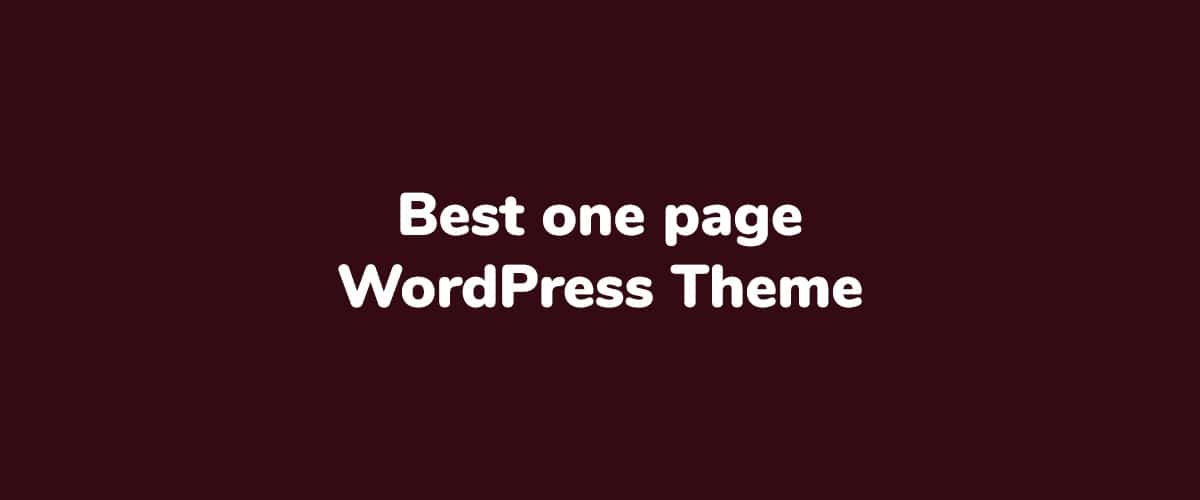 15 Best One-Page WordPress Themes 2023